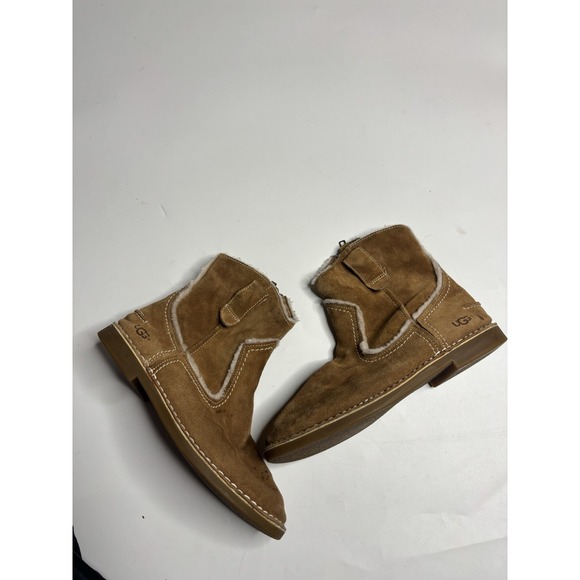 UGG | Shoes | Ugg Catica Shearling Suede Leather Boots Western Chestnut ...